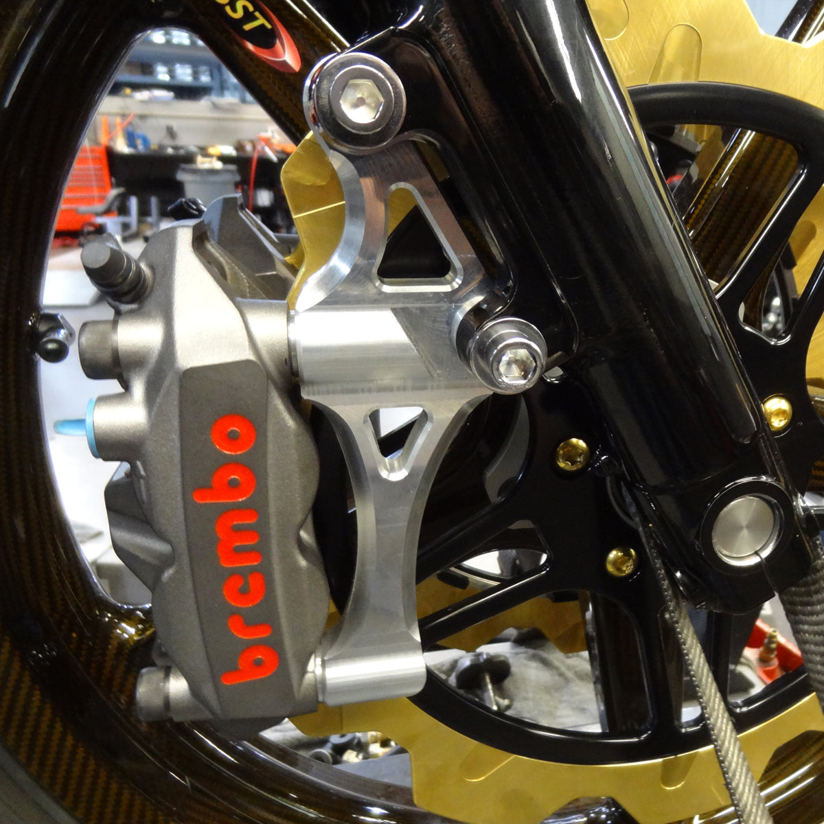 Front Axial to Radial Caliper Mounts - Polished – Stunner Cycles
